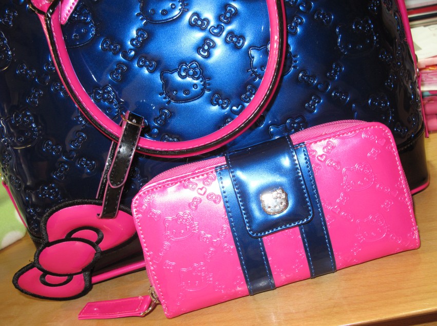 Hello Kitty Blue/Pink Loungefly Purse and Wallet